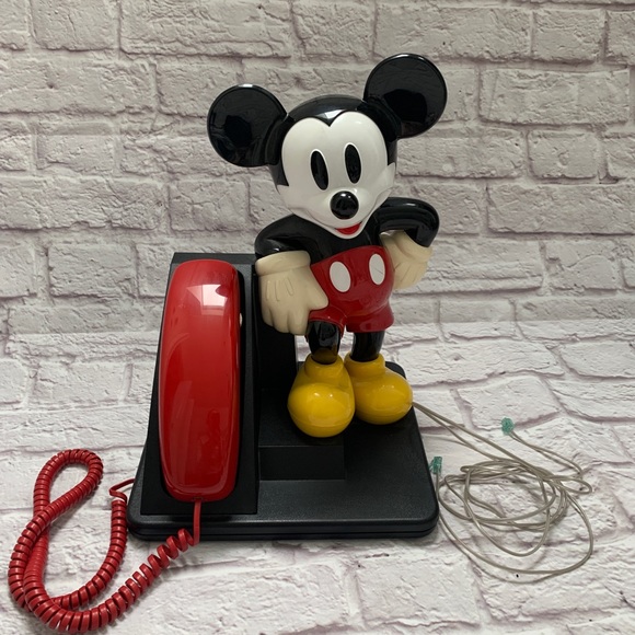 at & t | Accents | Vintage Disney Mickey Mouse Phone Landline Works ...